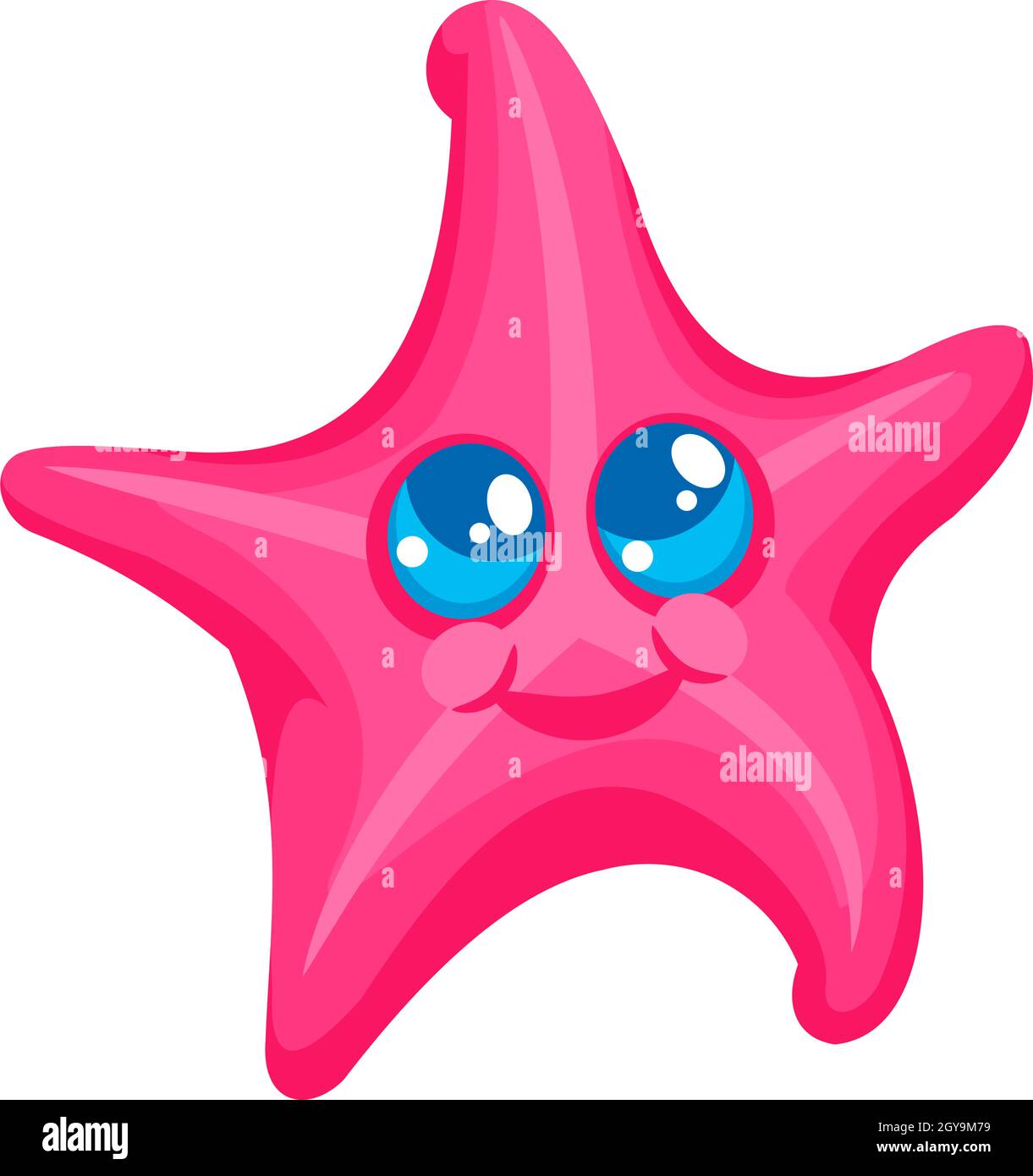 Starfish character marine, cartoon tropical aquatic animal. Cartoon ...