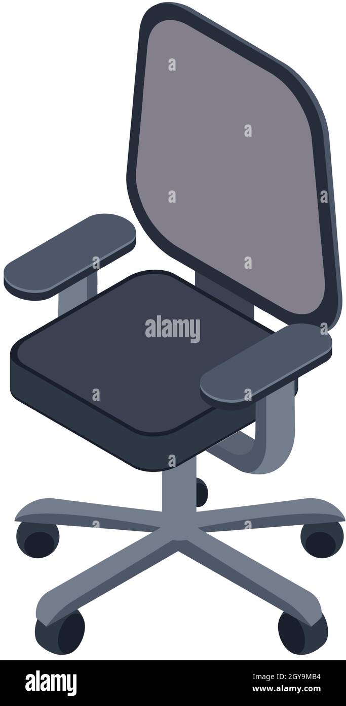 Office armchair for work place design 3d. Vector chair office interior ...