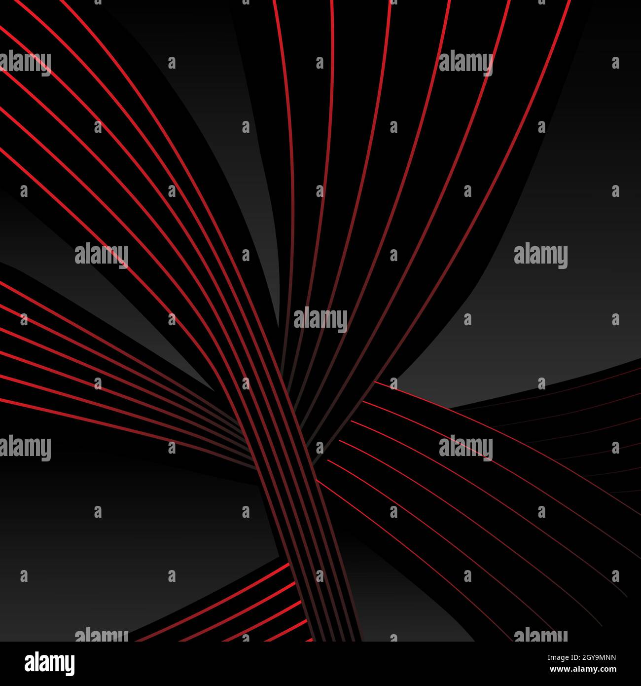 Dark black abstract background with red lines - Vector illustration ...