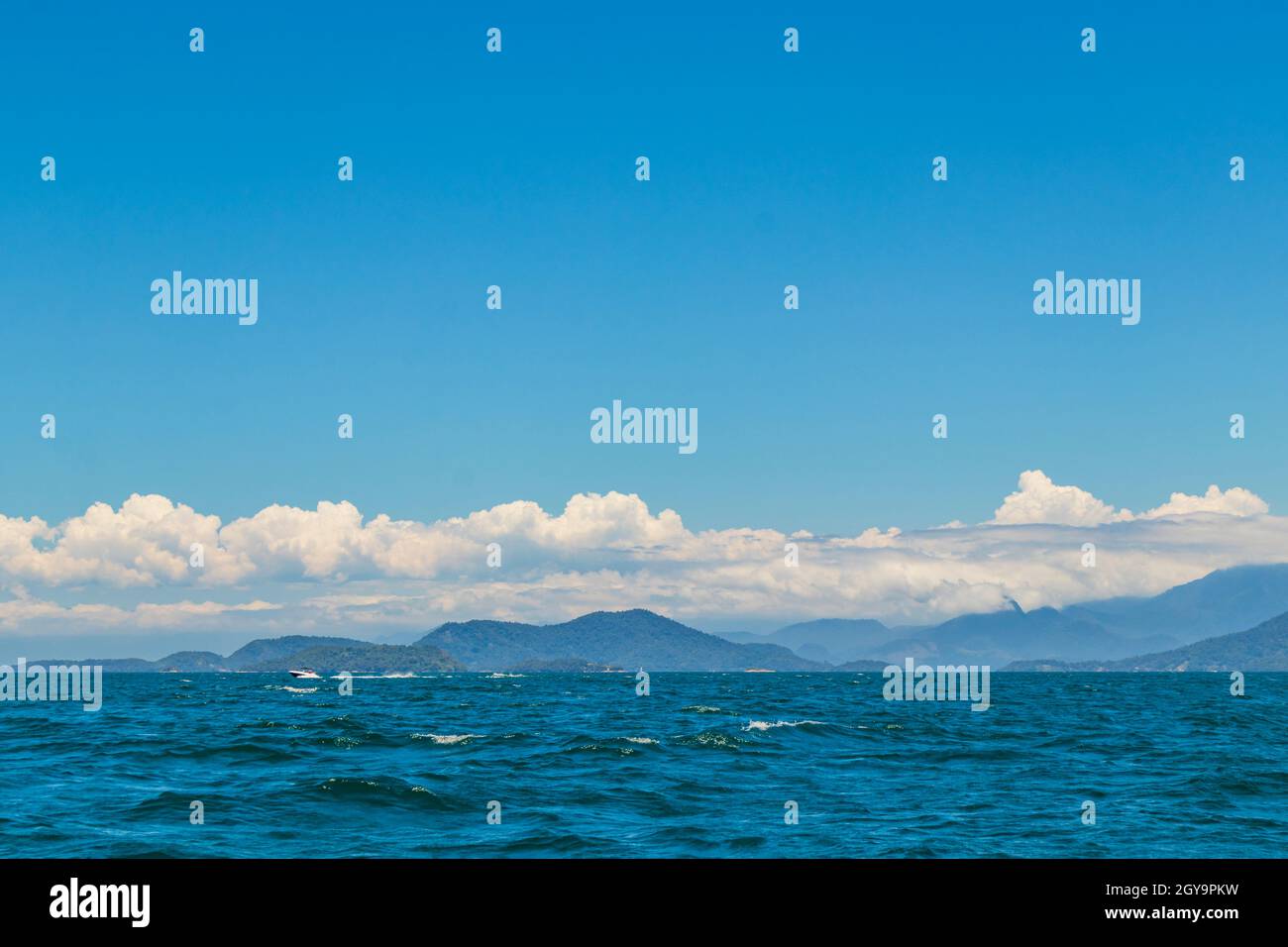 Panorama of tropical islands Ilha Grande in Angra dos Reis, Rio de ...