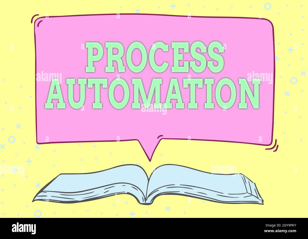 Text showing inspiration Process Automation, Word Written on the use of ...