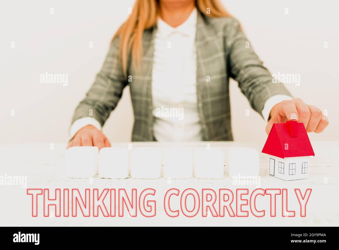 Text sign showing Thinking Correctly, Internet Concept principle that ...