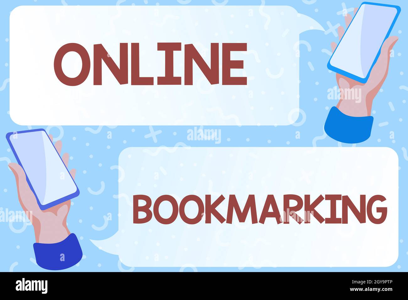 Text caption presenting Online Bookmarking, Business overview used to ...