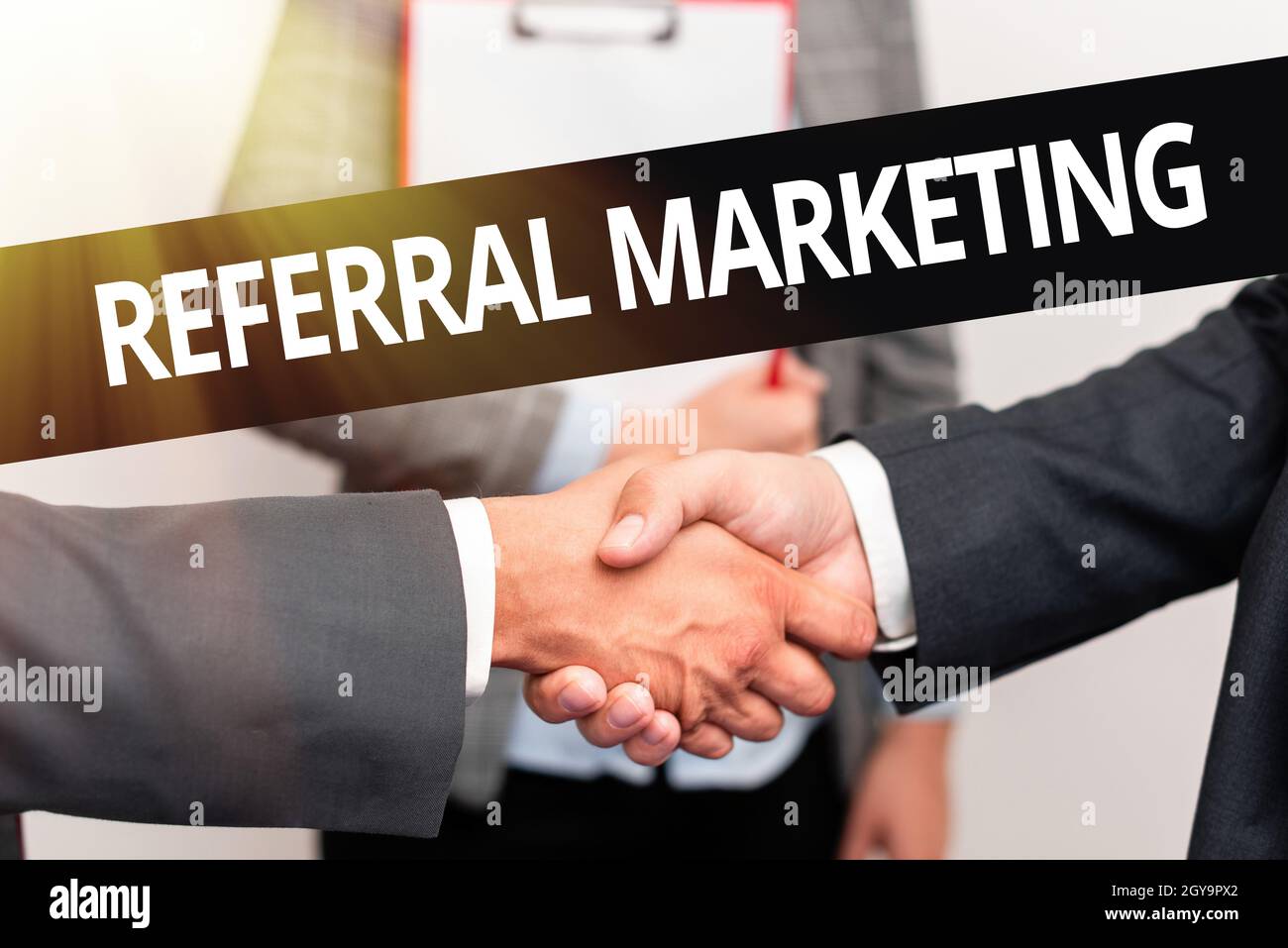 Text caption presenting Referral Marketing, Word Written on the process ...