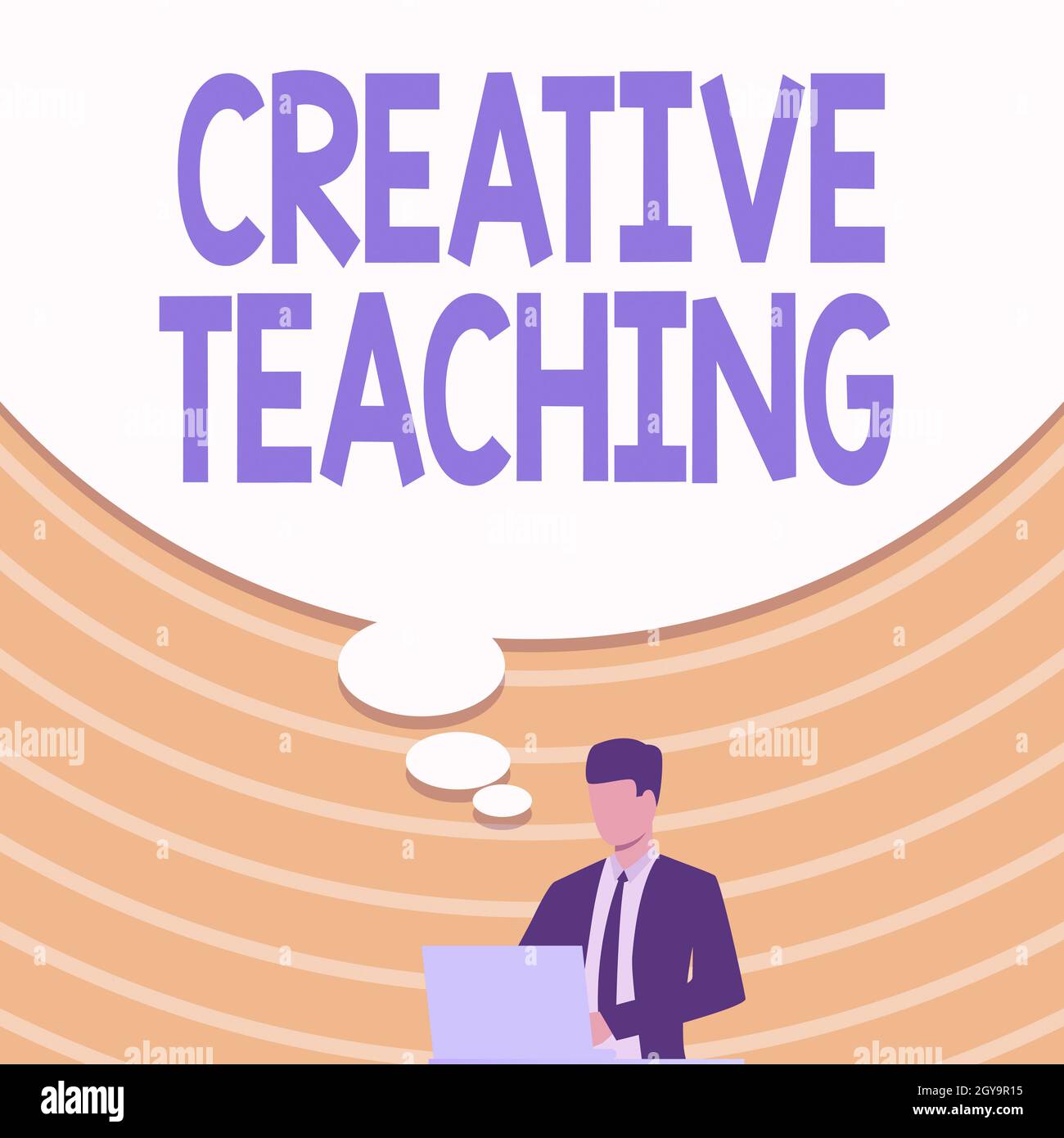 Conceptual display Creative Teaching, Business overview making ...