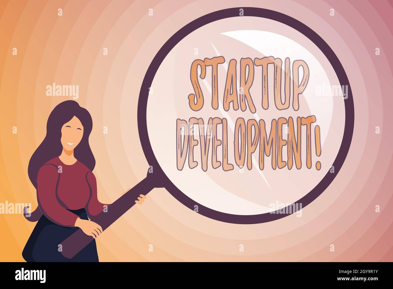 Conceptual caption Startup Development, Internet Concept efficiently ...