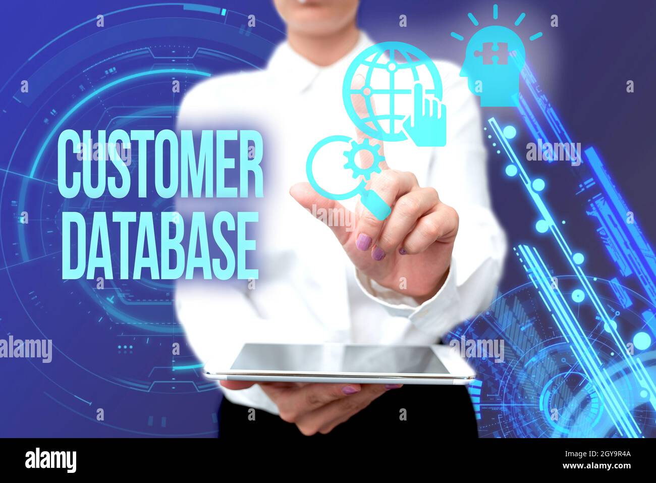 Hand writing sign Customer Database, Business idea uptodate on customer ...