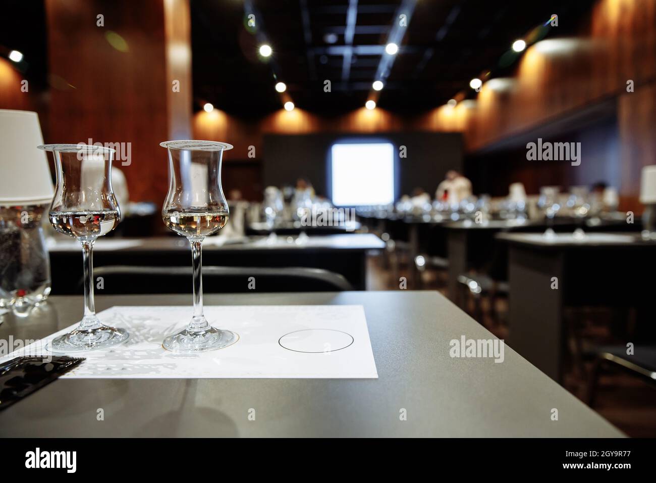 Tequila tasting. Alcohol tasting room Stock Photo - Alamy