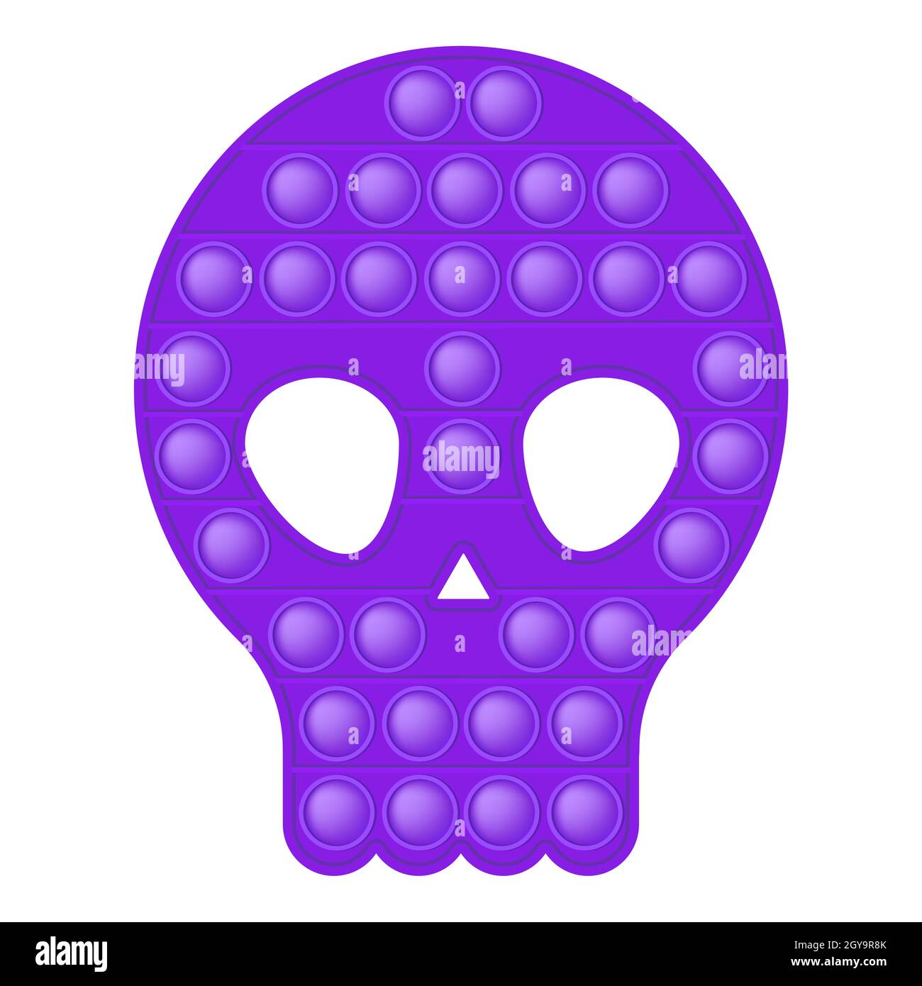 Halloween popit trendy silicon fidget toy - skull. Antistress toy for ...