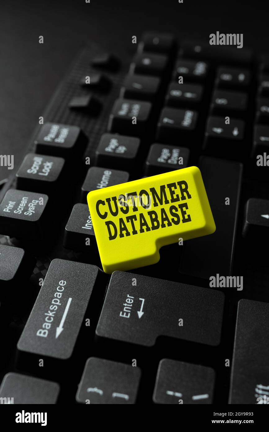 Writing displaying text Customer Database, Word for uptodate on ... Writing displaying text Customer Database, Word for uptodate on ...
