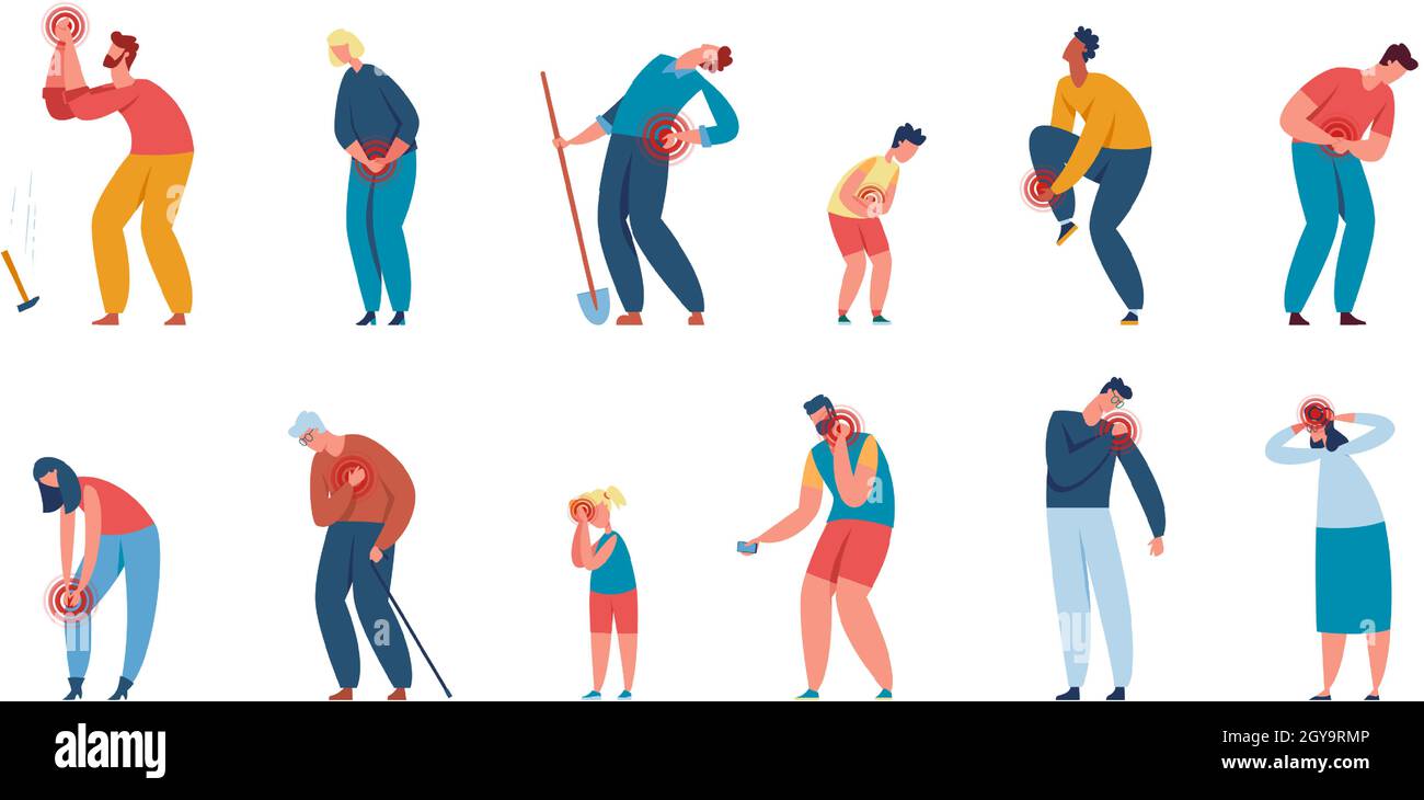 Chest pain cartoon character hi-res stock photography and images - Alamy