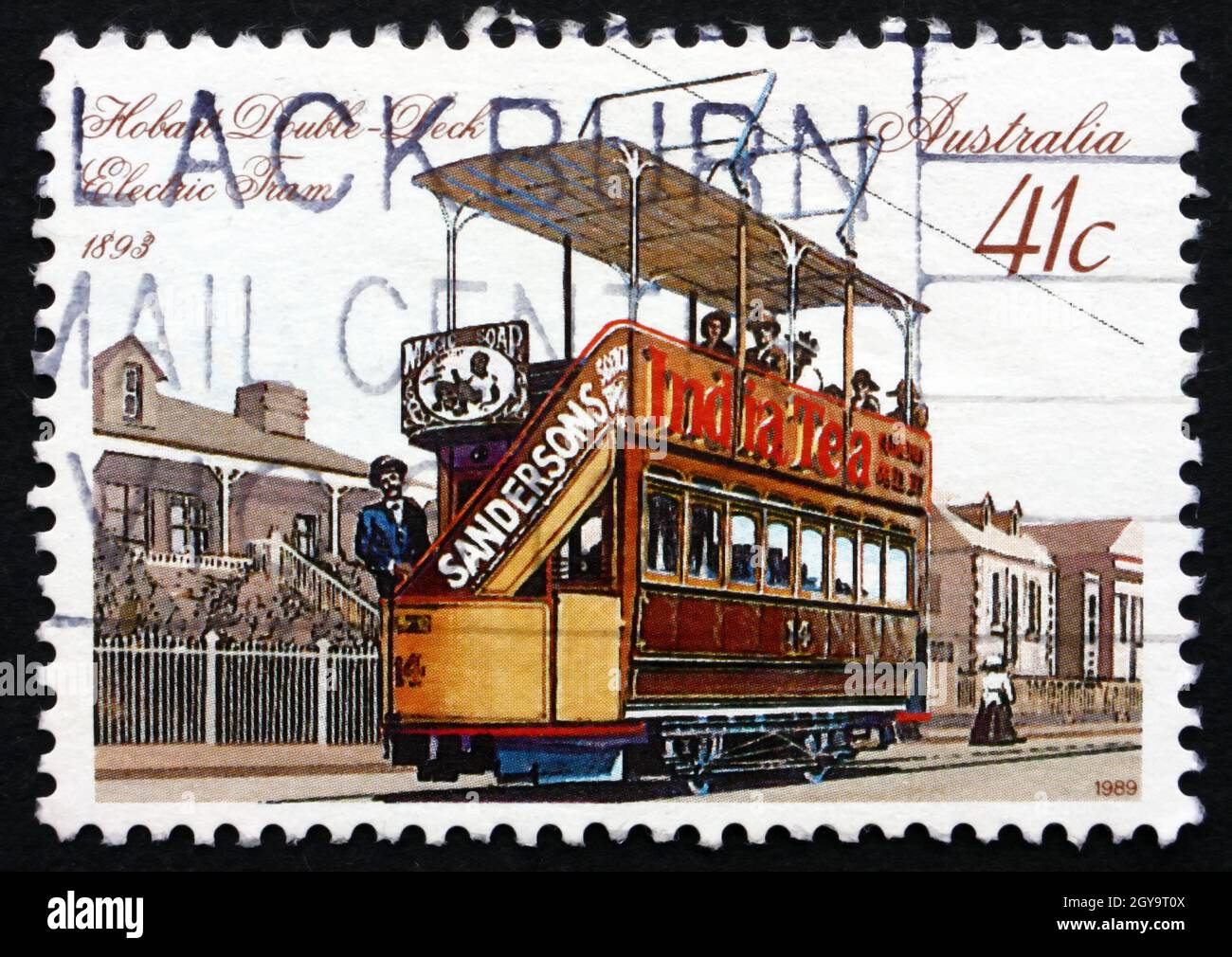 AUSTRALIA - CIRCA 1989: a stamp printed in the Australia shows Double ...