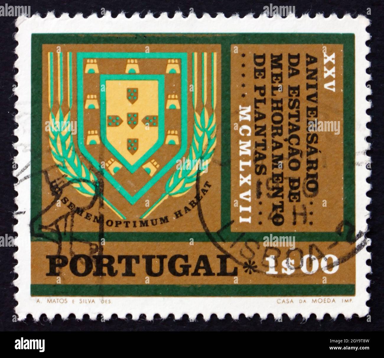 PORTUGAL - CIRCA 1970: a stamp printed in the Portugal shows Emblem of ...