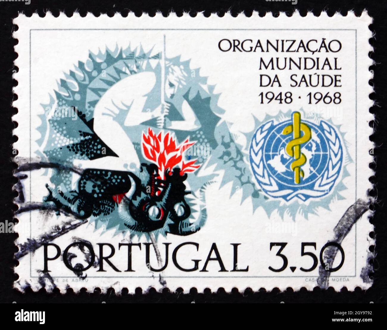 PORTUGAL - CIRCA 1968: a stamp printed in the Portugal shows Victory ...