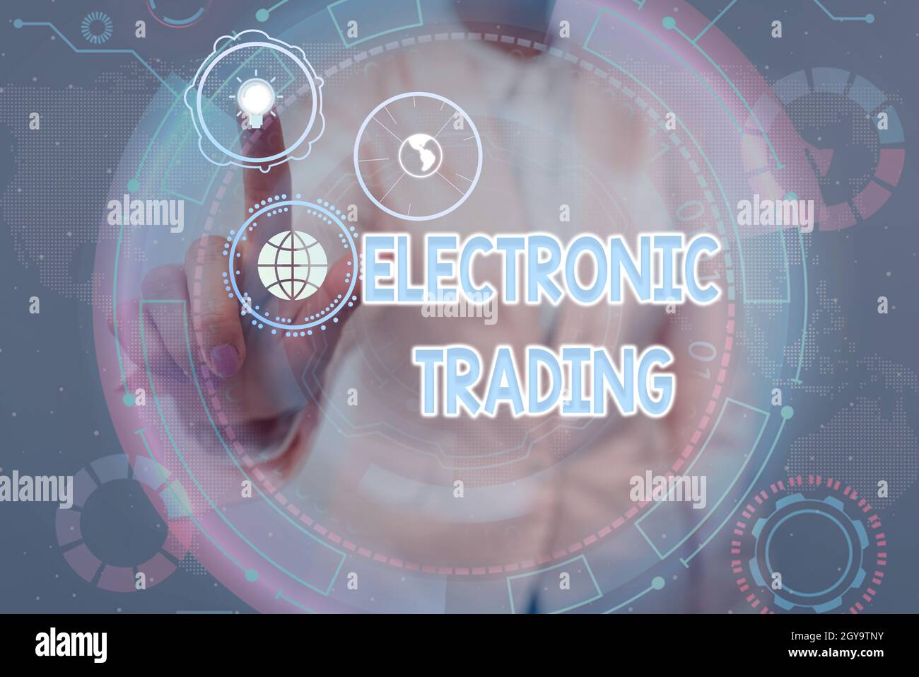 Sign displaying Electronic Trading, Business concept method of trading ...