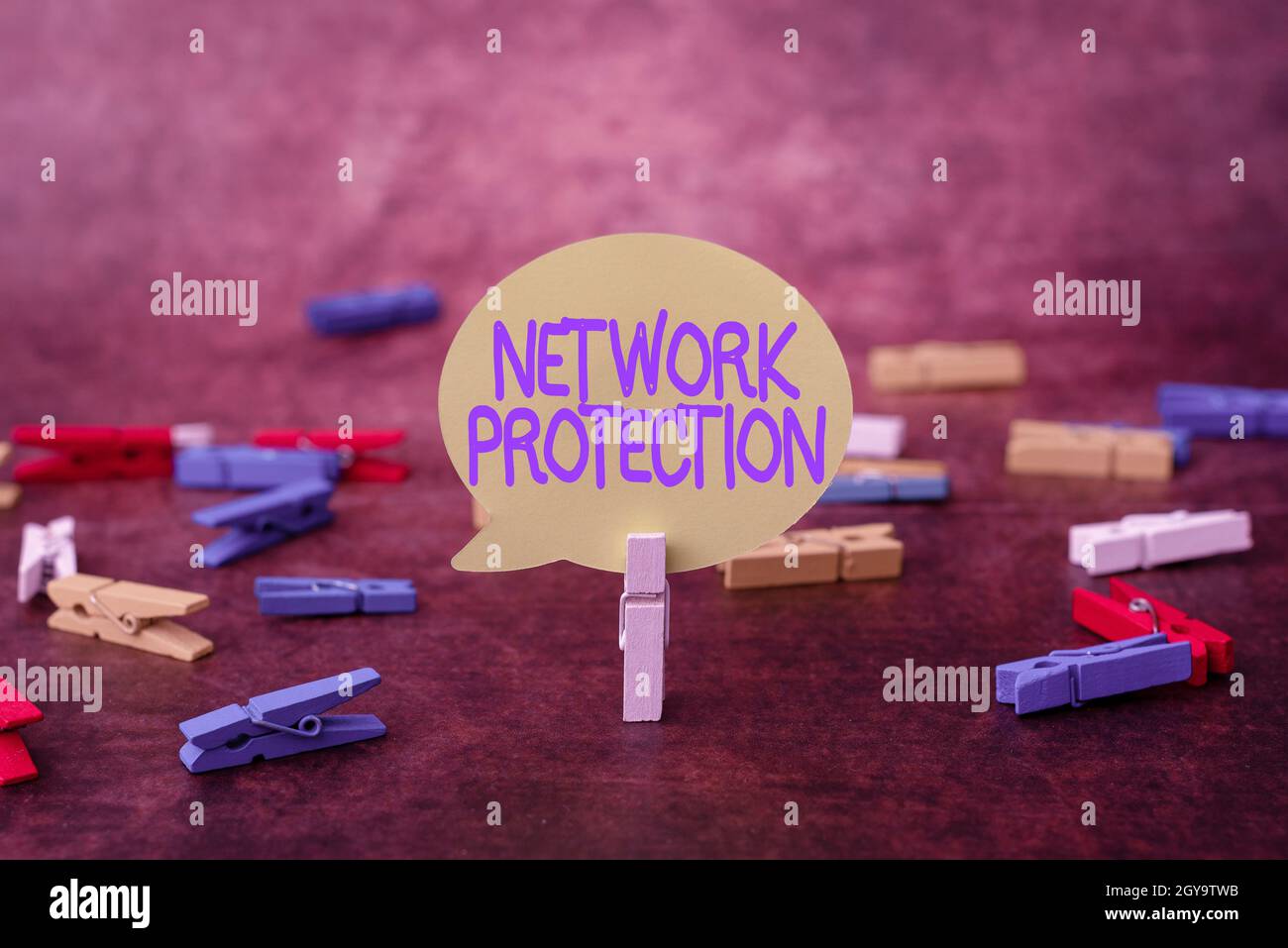 Text caption presenting Network Protection, Business idea protect the ...