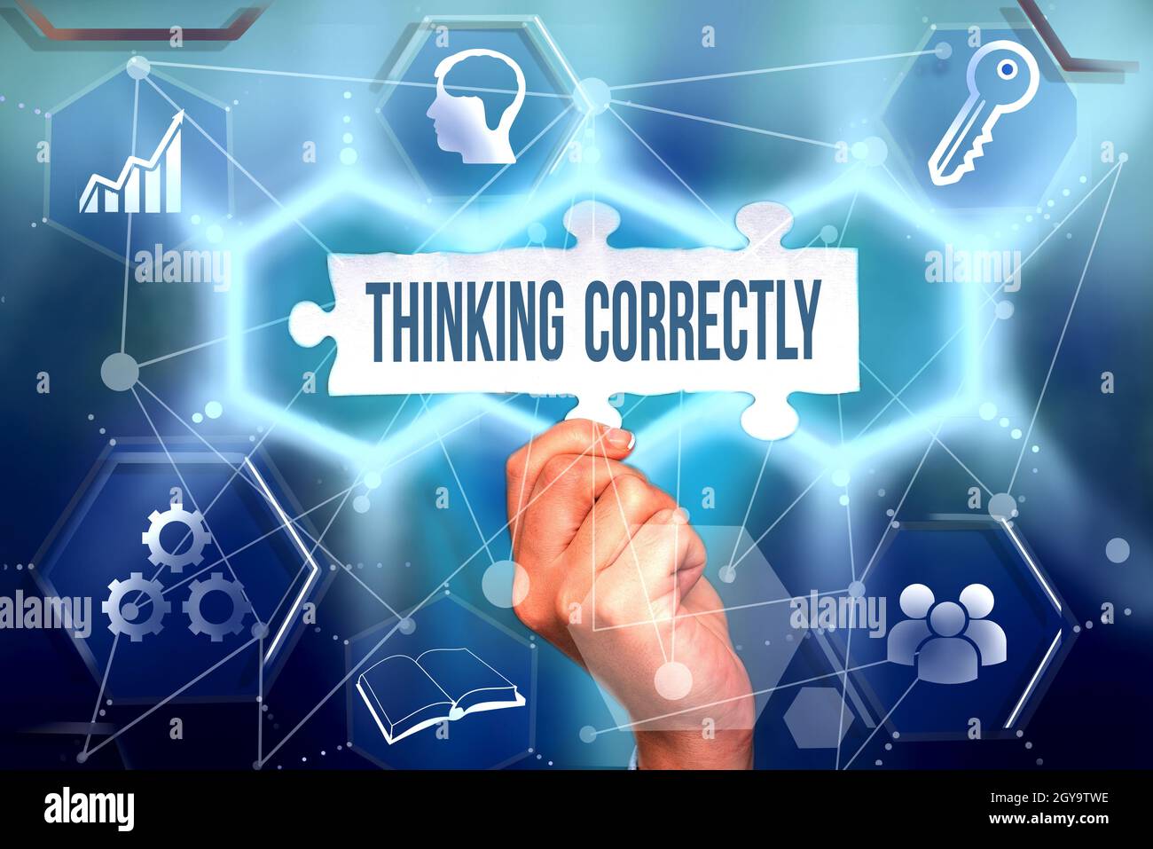 Text sign showing Thinking Correctly, Conceptual photo principle that ...