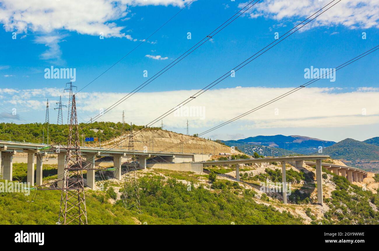 Amazing elevated highway and bridge in Bakar Croatia Stock Photo - Alamy