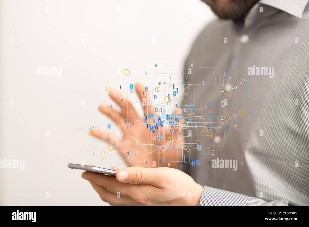 Futuristic wallpaper with the concept of internet, future, and ...