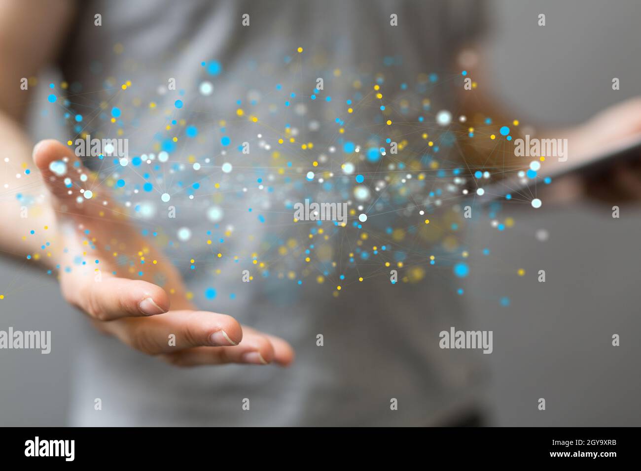 Modern wallpaper with the concept of data, communication, and internet ...