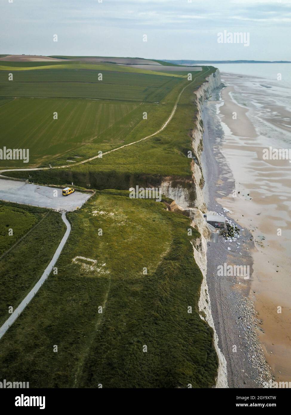France, Pas de Calais, Cote d'Opale, Escalles, Cap Blanc Nez Stock ...