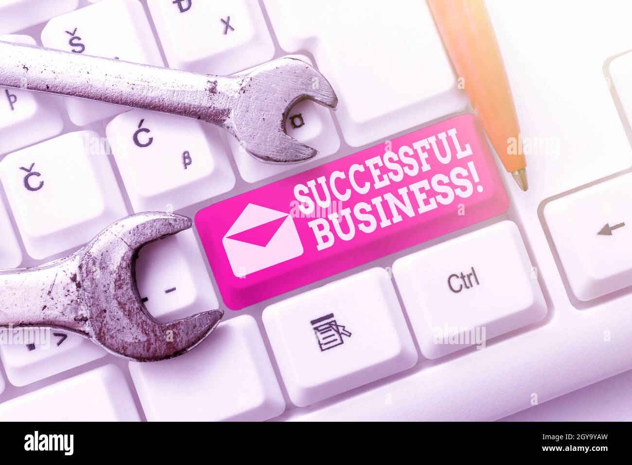 Hand writing sign Successful Business, Concept meaning Achievement of ...