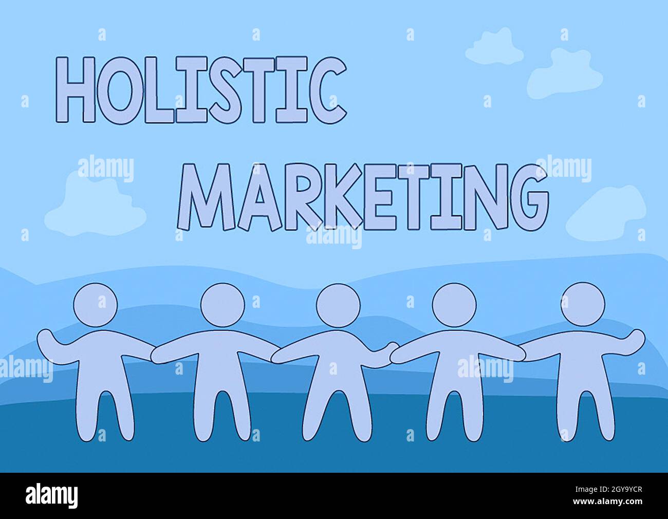 Conceptual display Holistic Marketing, Word Written on developed by ...
