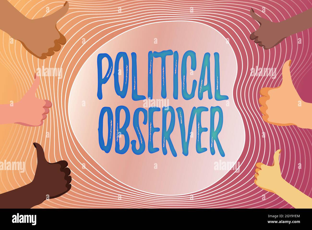Handwriting text Political Observer, Business showcase communications ...