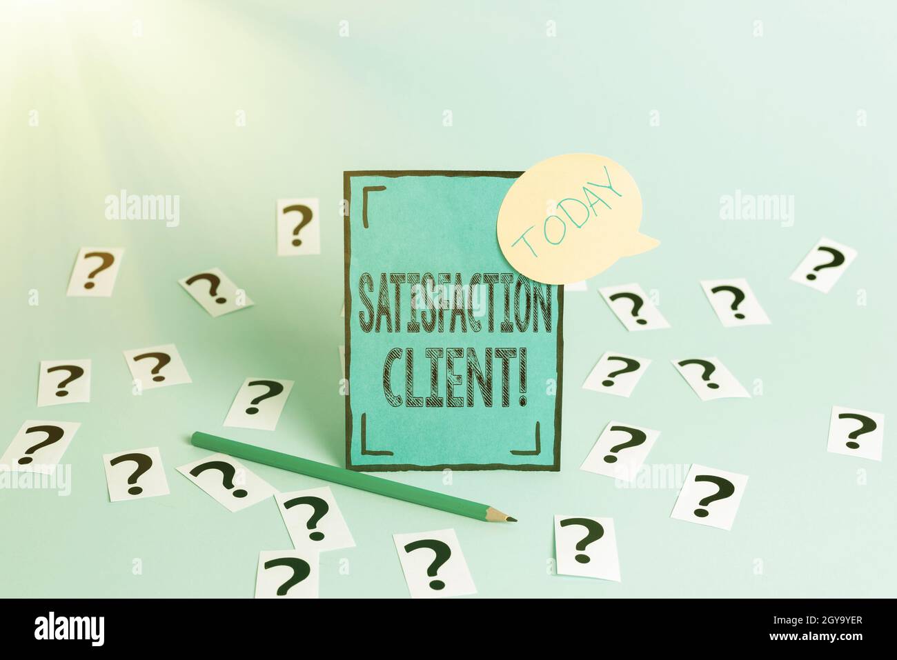 Hand writing sign Satisfaction Client, Concept meaning benefits which ...