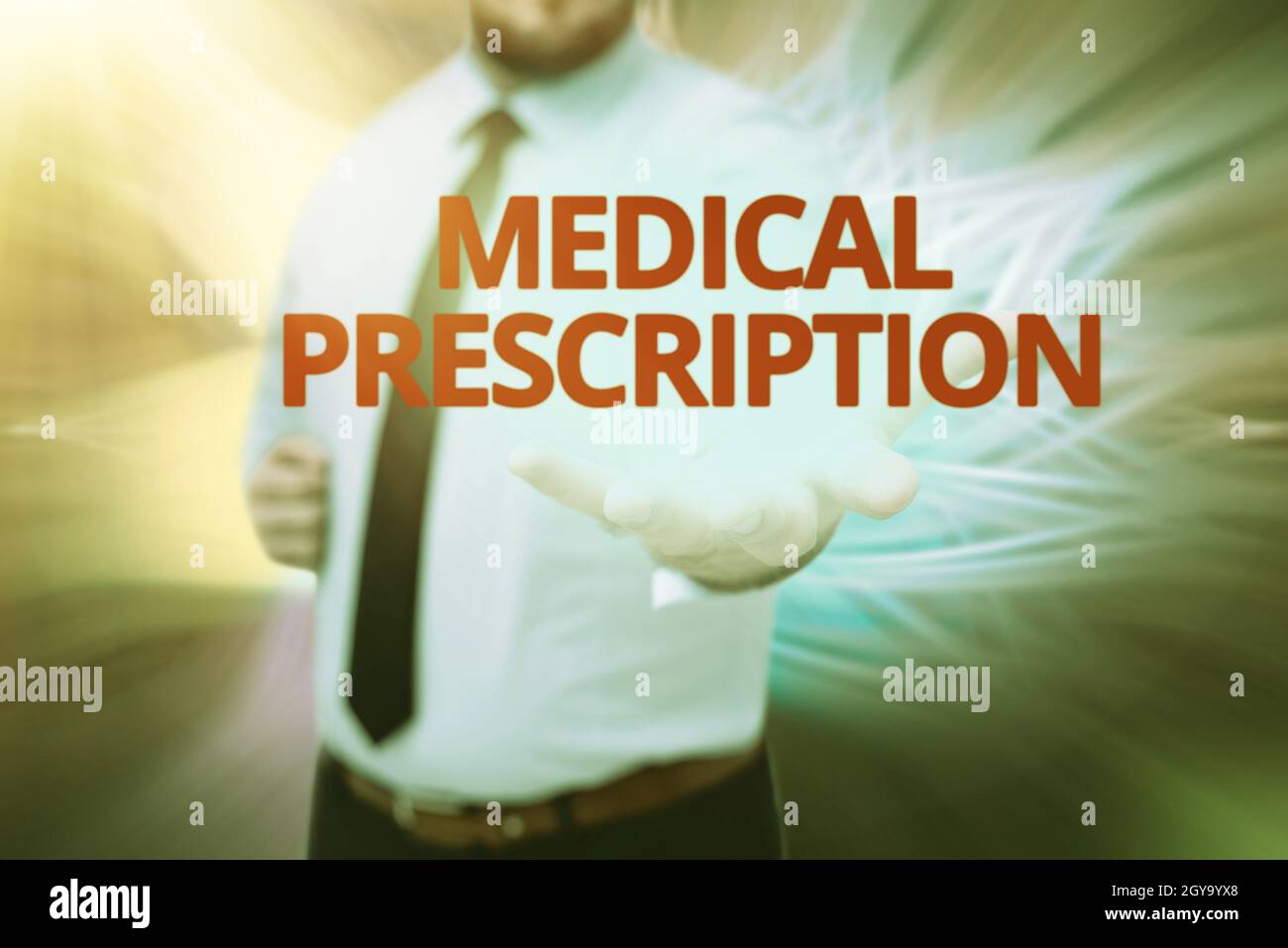 Hand writing sign Medical Prescription, Word for details of the ...