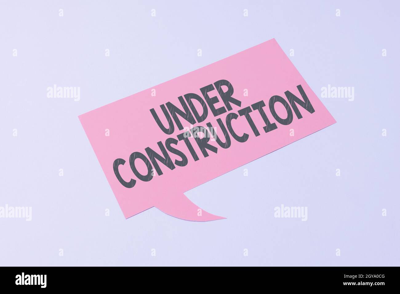 Handwriting text Under Construction, Concept meaning project that is ...