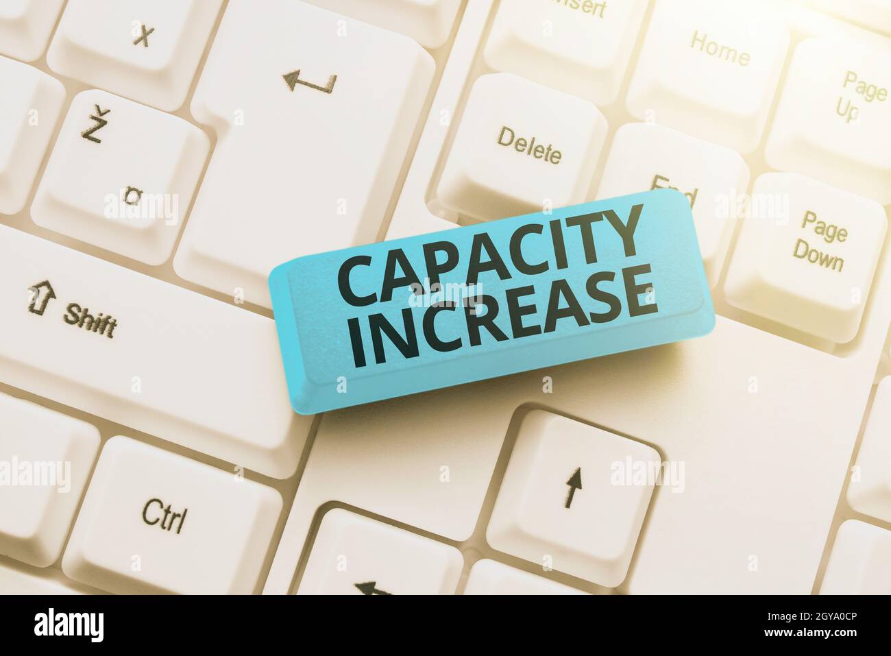 Text showing inspiration Capacity Increase, Word for meet an actual ...
