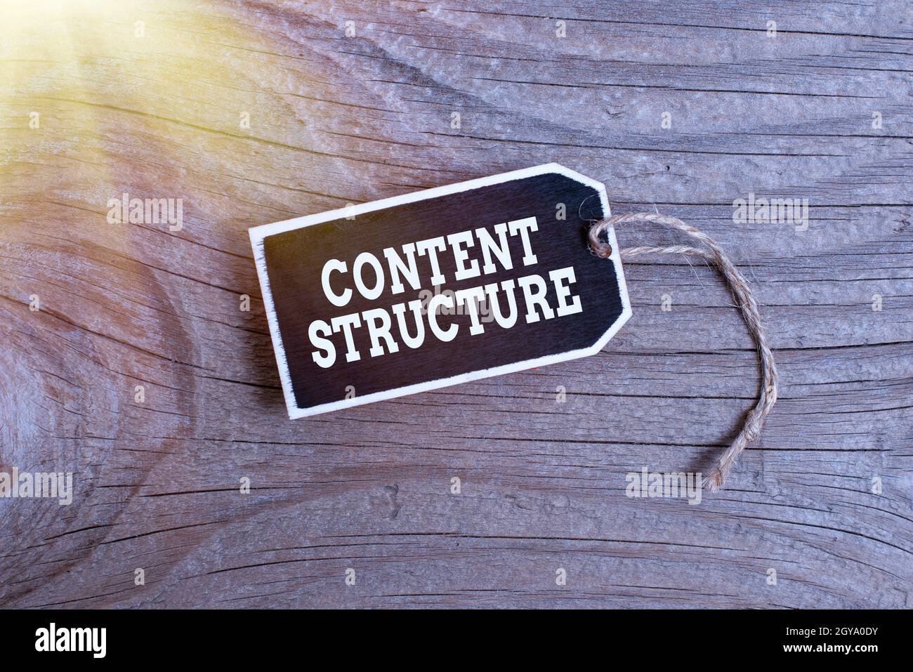 Text sign showing Content Structure, Business approach information that ...