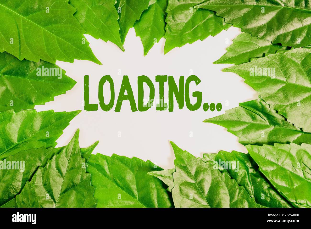 Writing displaying text Loading..., Concept meaning applying an extra ...