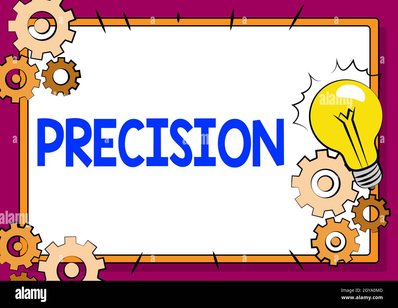 Conceptual caption Precision, Business idea the degree of refinement to ...