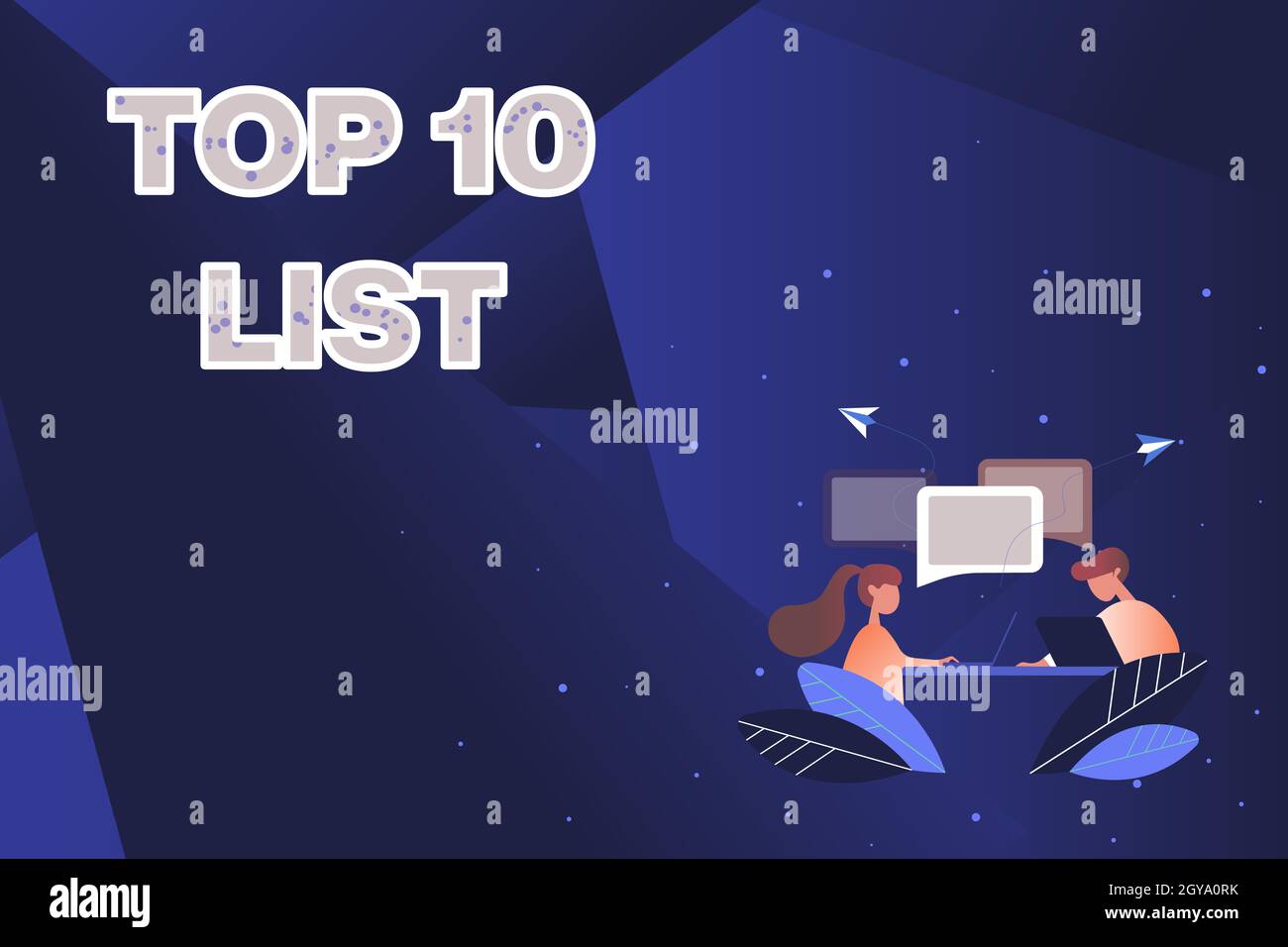 Conceptual display Top 10 List, Concept meaning the ten most important ...