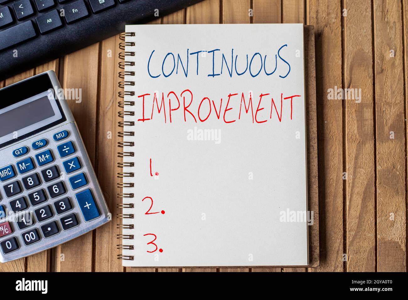 Text caption presenting Continuous Improvement, Concept meaning making ...