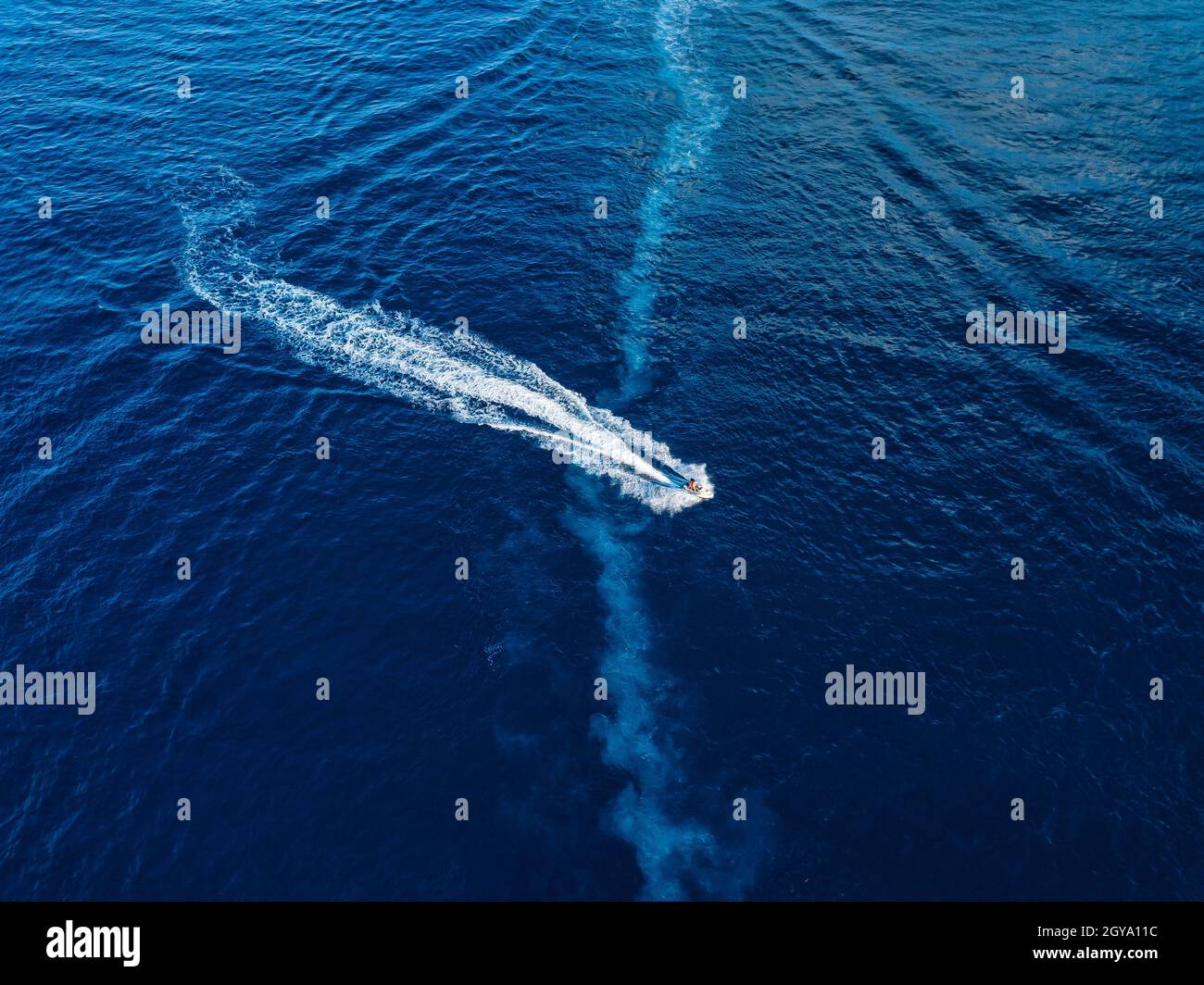 Aerial view of jet ski, Maldives Stock Photo - Alamy