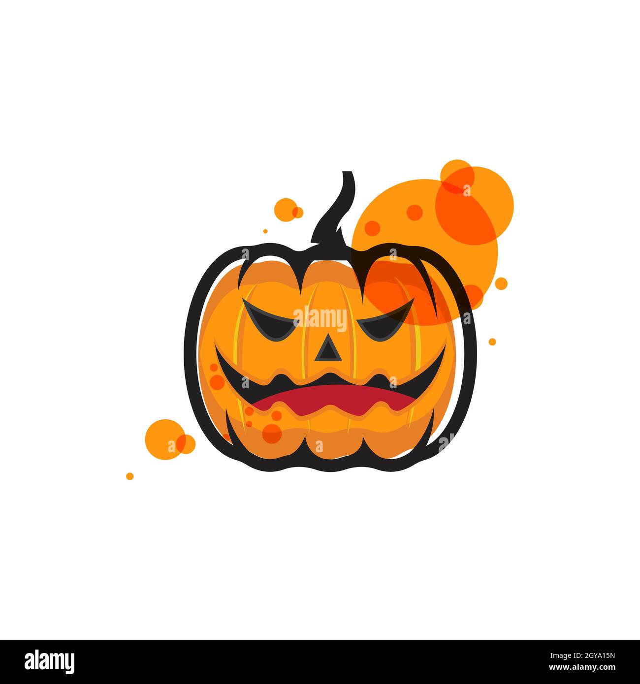 Pumpkin with smile for your design for the holiday Halloween. Vector ...
