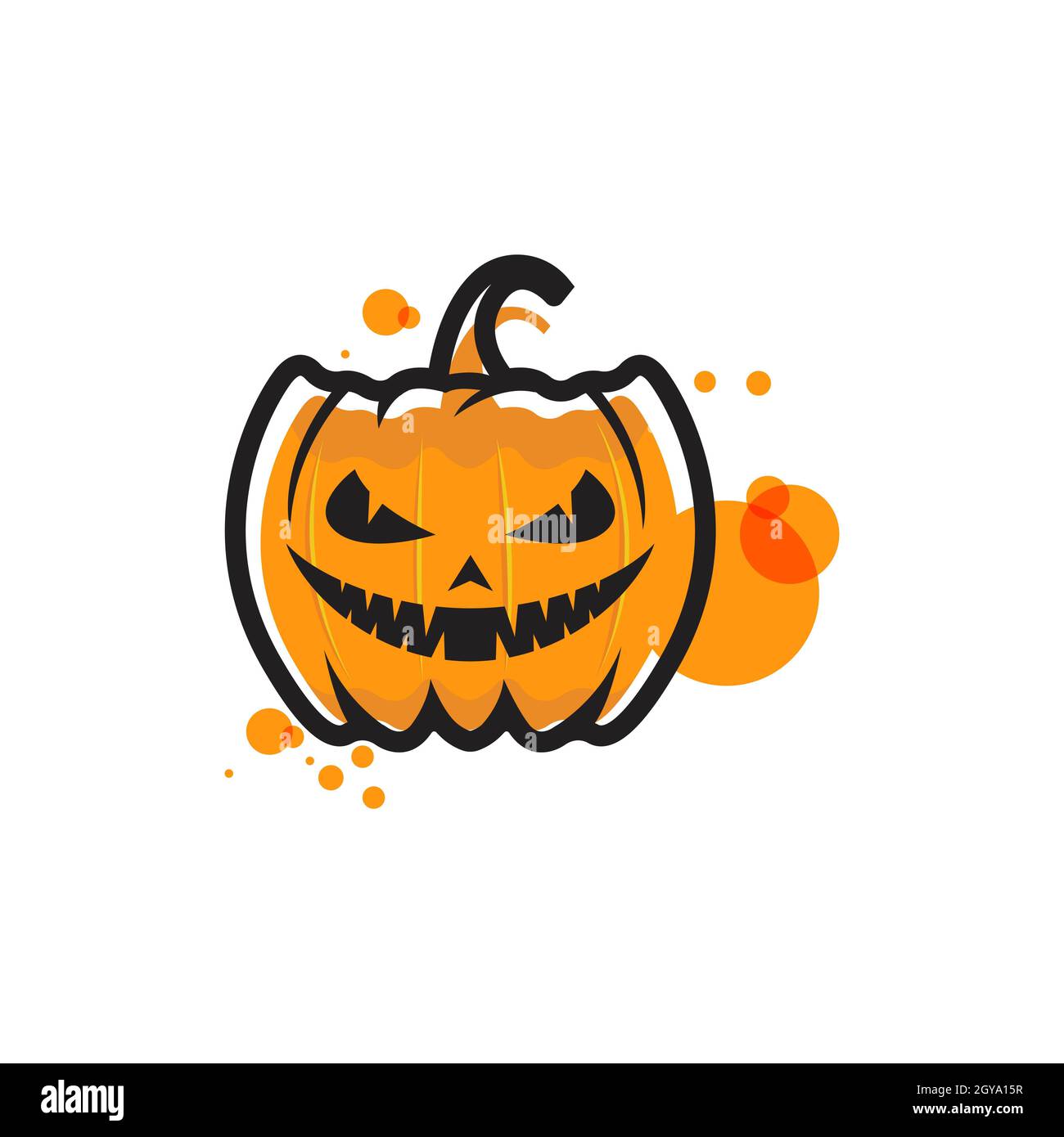 Pumpkin with smile for your design for the holiday Halloween. Vector ...