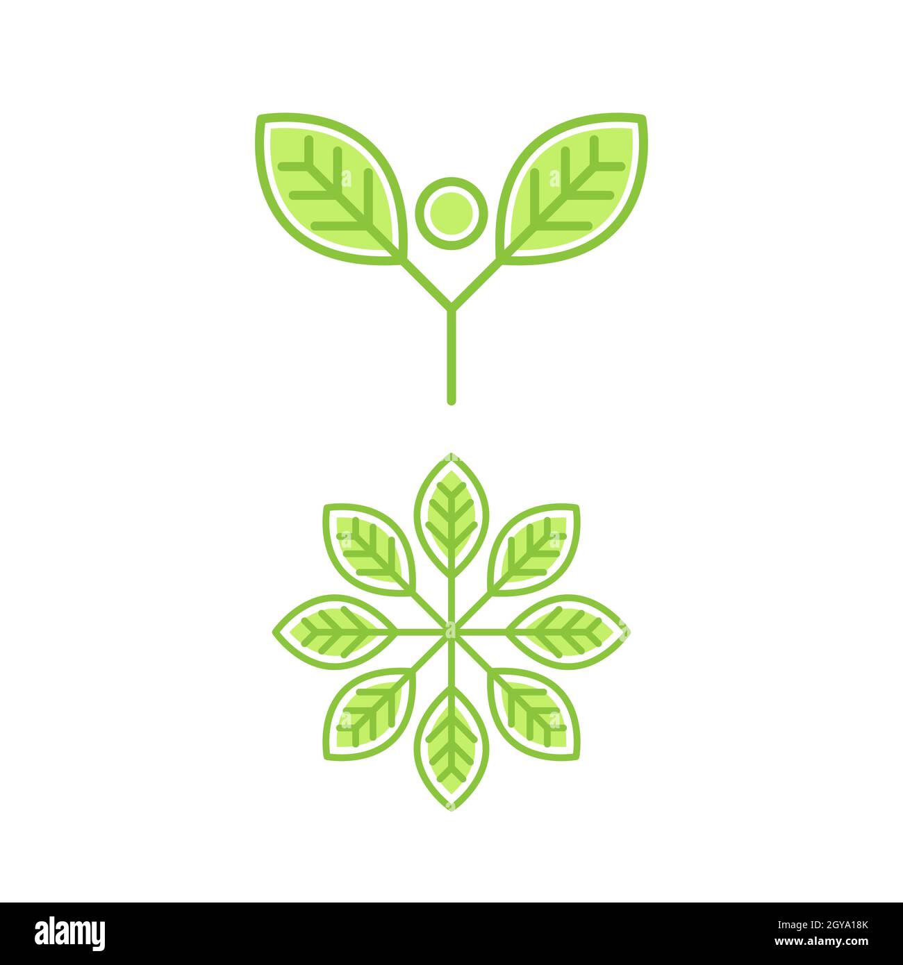 Vegan element Vector icon design illustration Template Stock Photo - Alamy