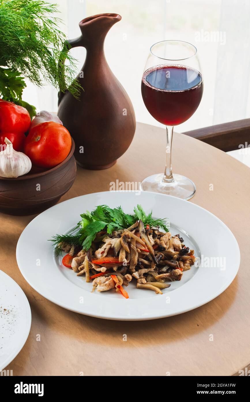 georgian national food. menu. georgian cuisine restaurant Stock Photo ...