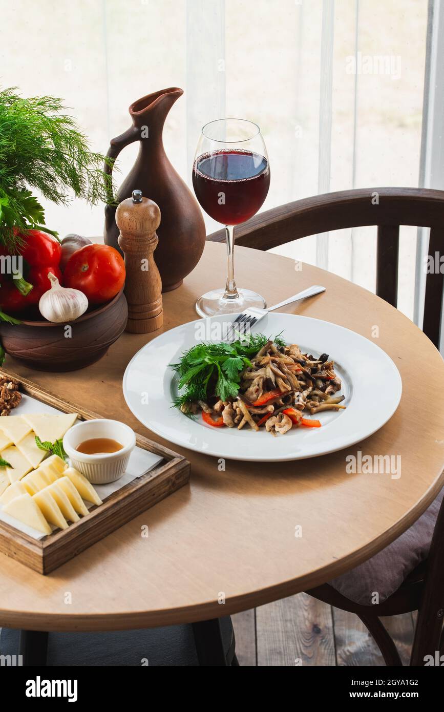 georgian national food. menu. georgian cuisine restaurant Stock Photo ...