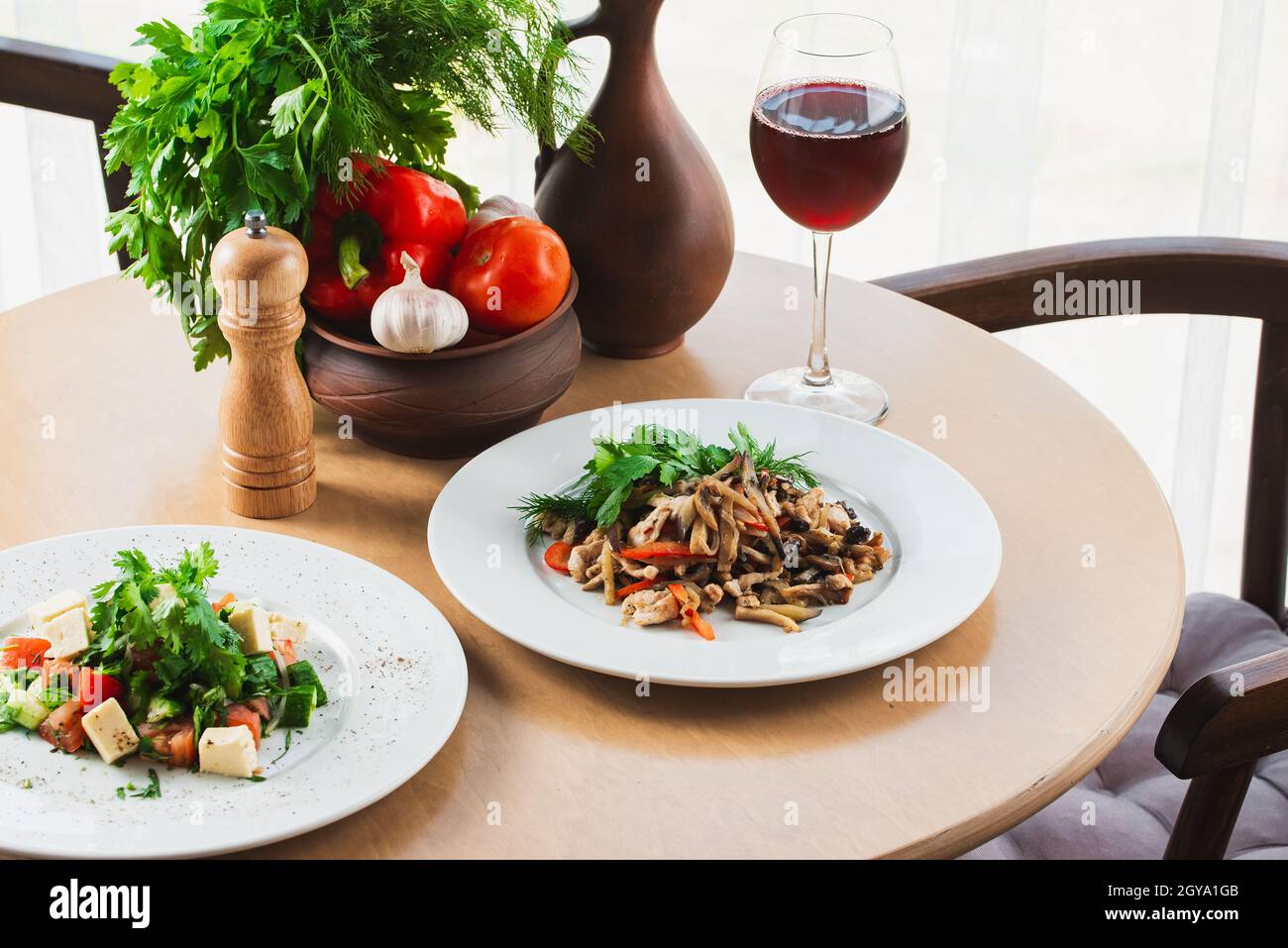 georgian national food. menu. georgian cuisine restaurant Stock Photo ...