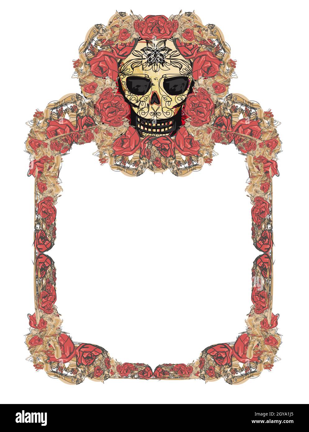 Day of the dead flowers art Cut Out Stock Images & Pictures - Alamy