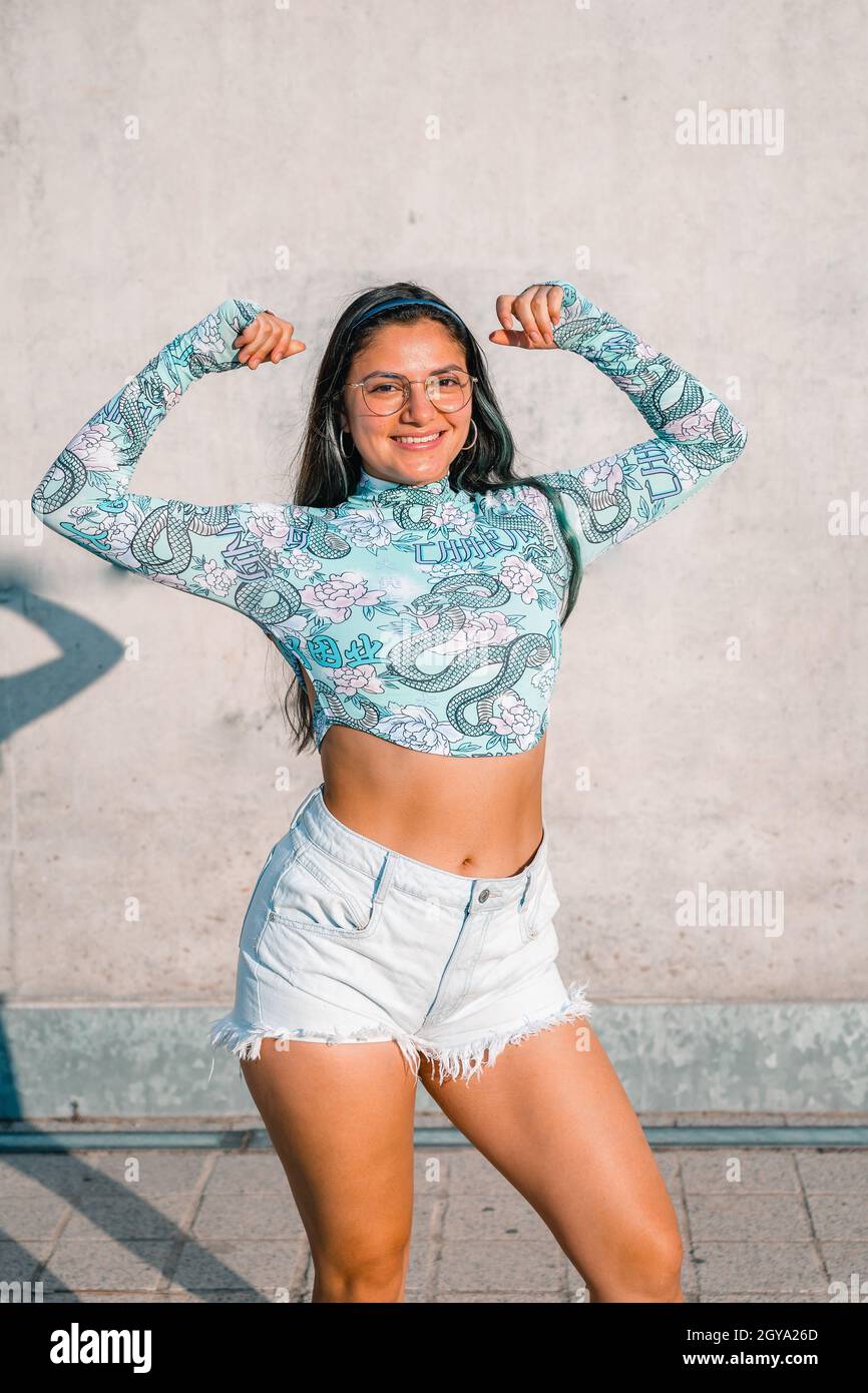 Woman raises sign in hi-res stock photography and images - Alamy