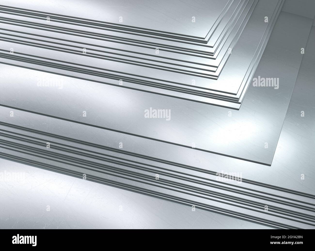 stacked metal sheets. metallurgical industry. 3d render Stock Photo - Alamy