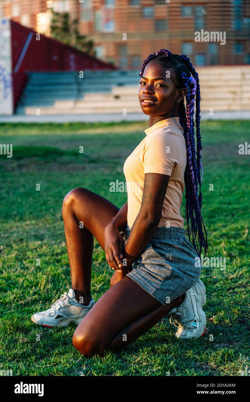 Black african teenage model hi-res stock photography and images - Alamy
