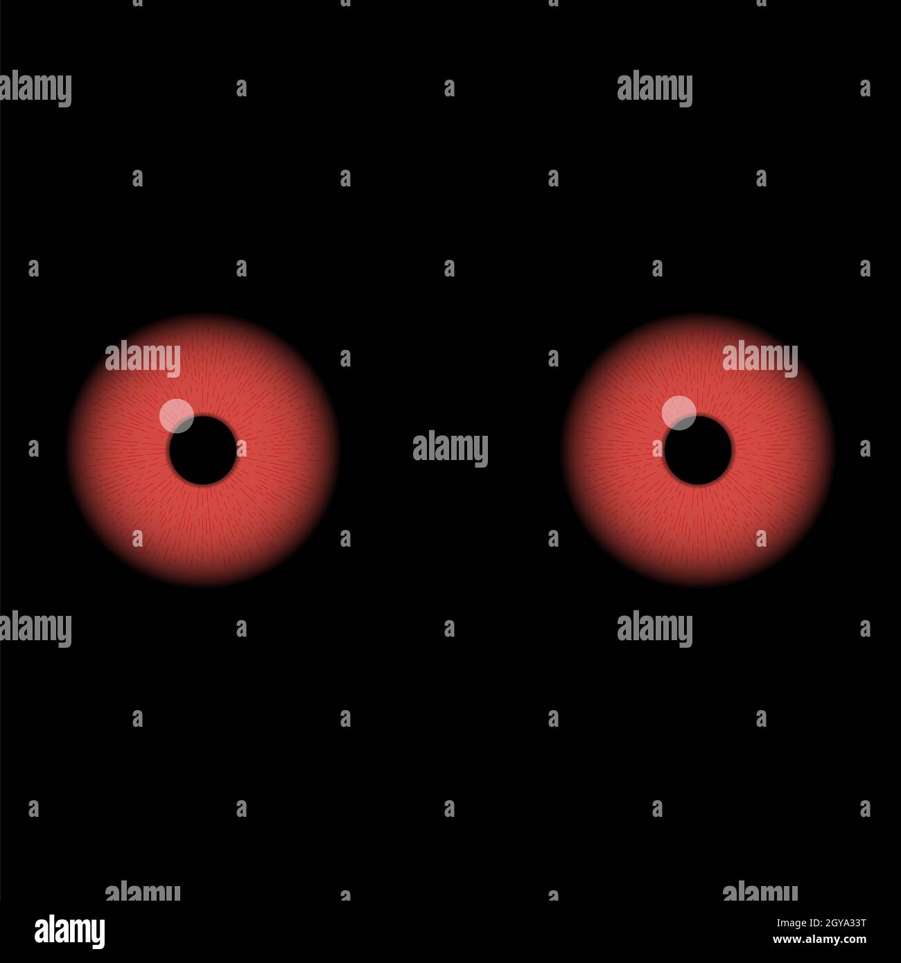 Red Devil Eyes Isolated on Black Background Stock Photo - Alamy