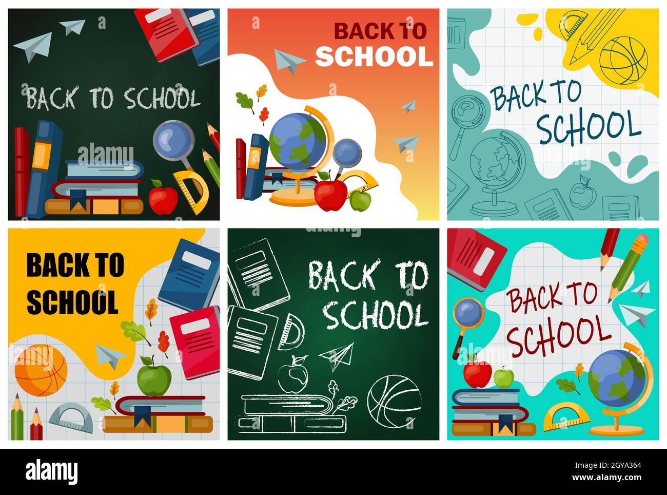 Back to School, New School Year Start - Big Set Stock Photo - Alamy